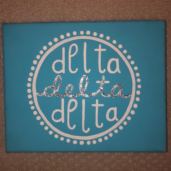Wall Decor | Delta Delta Delta Sign | Poshmark